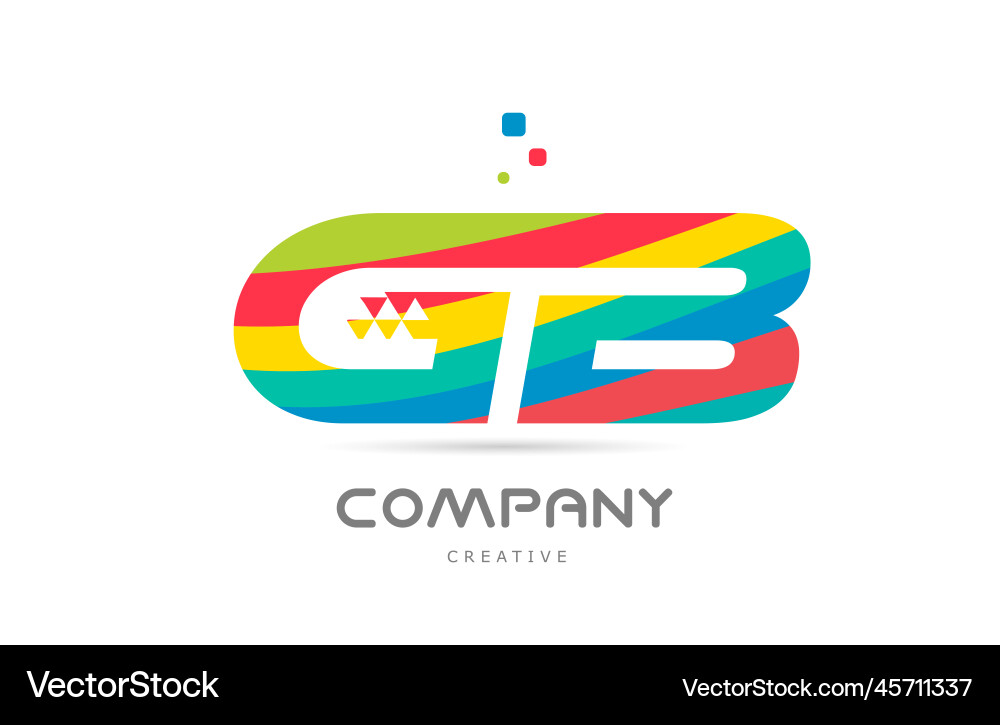 Gs combination colorful alphabet letter logo icon Vector Image