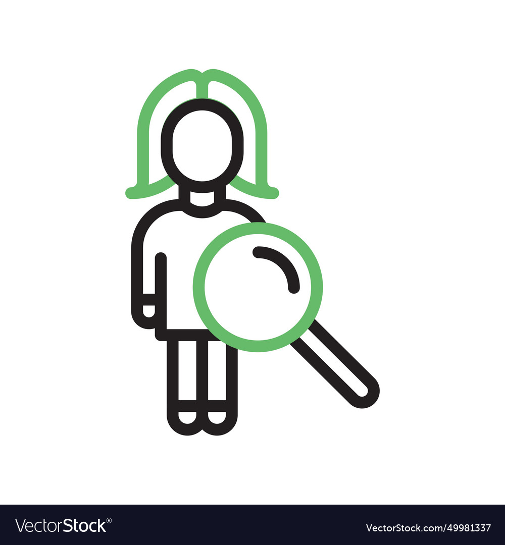 Human analysis icon image Royalty Free Vector Image