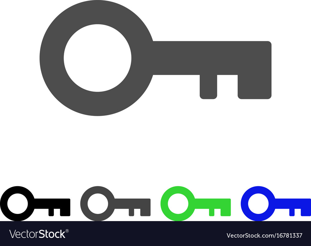 Key flat icon Royalty Free Vector Image - VectorStock