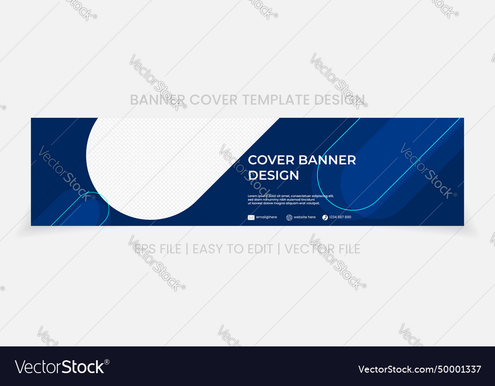 Linkedin cover design Royalty Free Vector Image