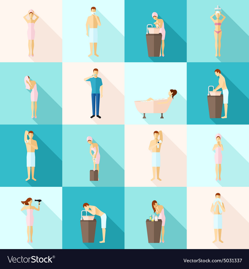 Personal Hygiene Flat Icons Set Royalty Free Vector Image Personal Hygiene Flat Icons Set Royalty Free Vector Image