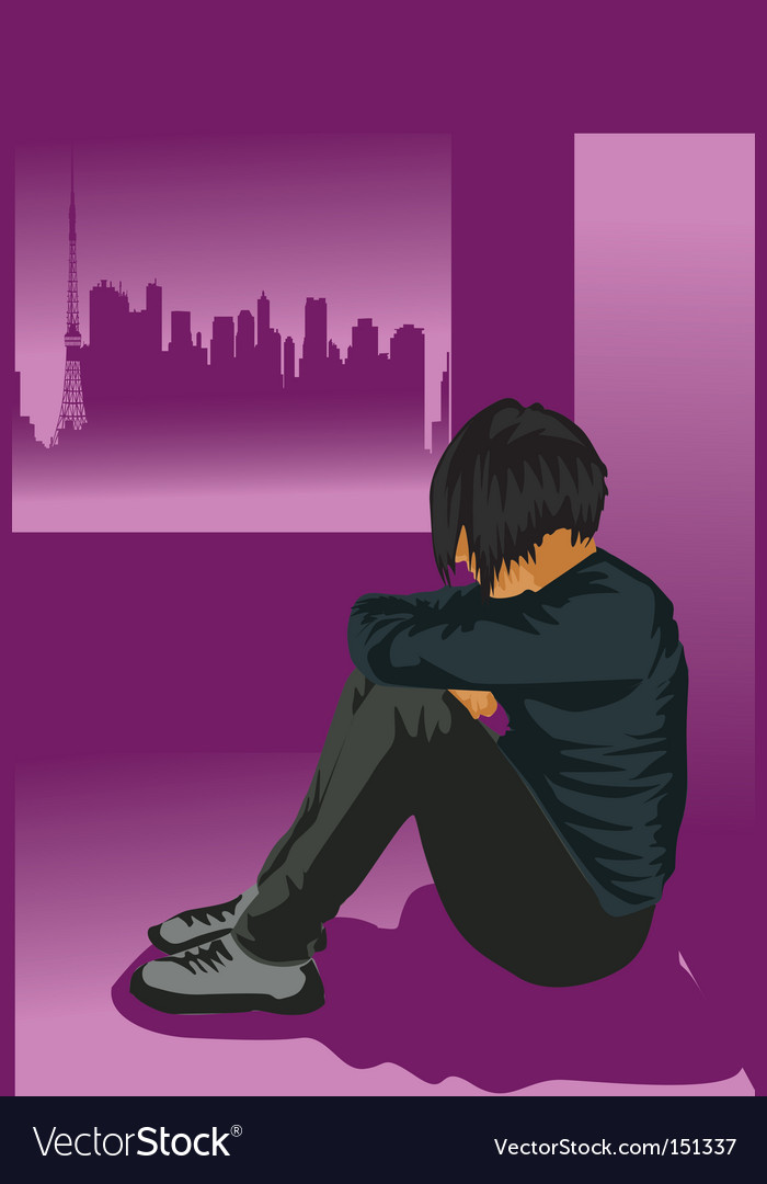 Sad man Royalty Free Vector Image - VectorStock