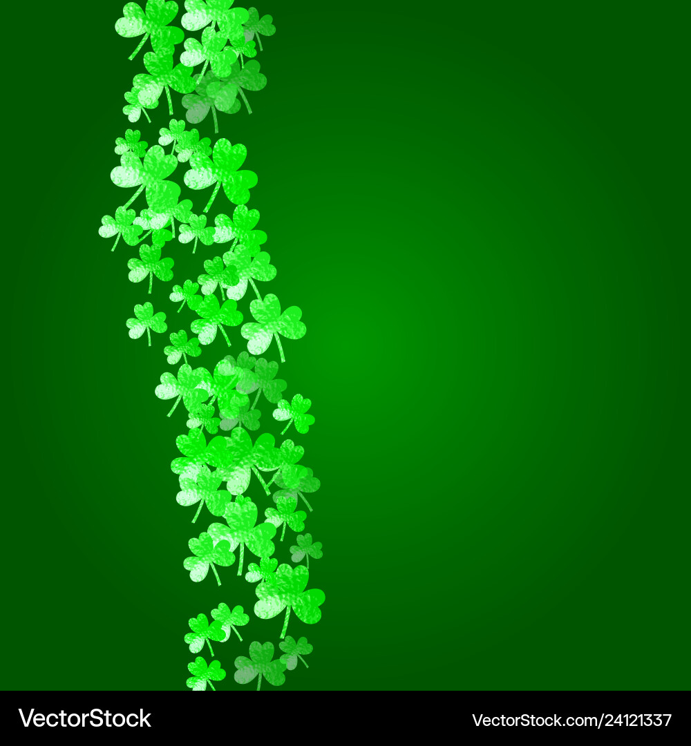 Shamrock background for saint patricks day Vector Image