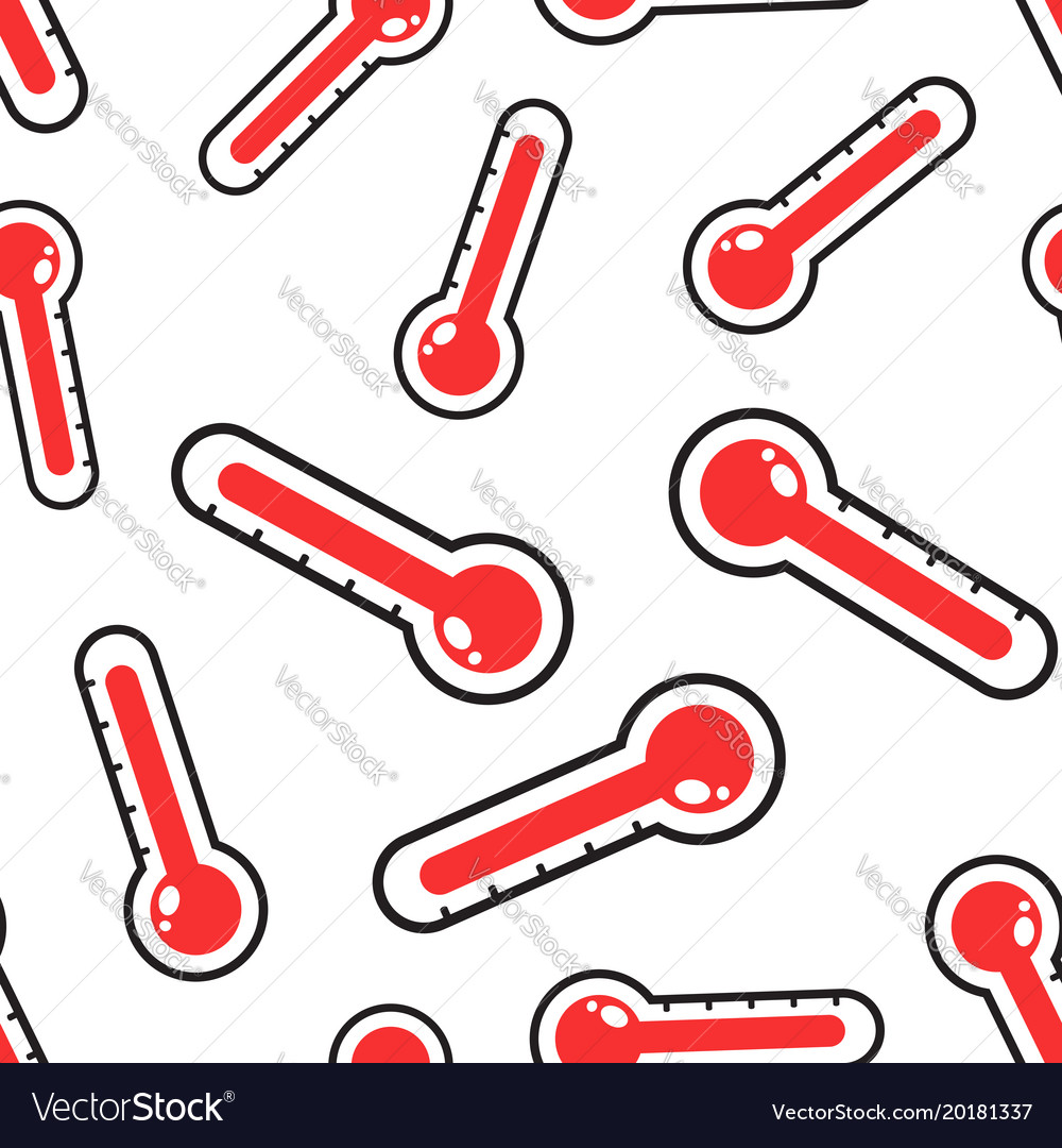 Thermometer icon seamless pattern background Vector Image