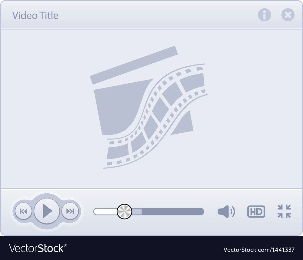 Video player Royalty Free Vector Image - VectorStock