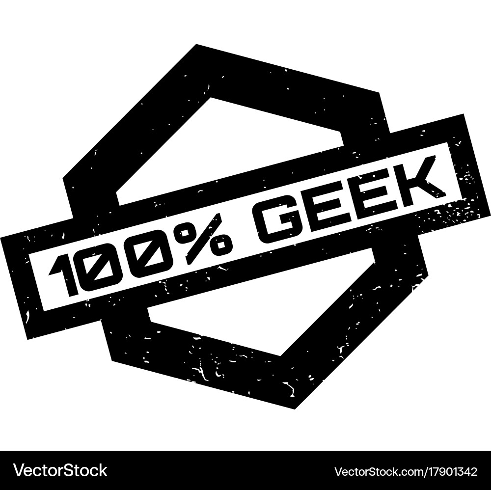 100 geek rubber stamp Royalty Free Vector Image