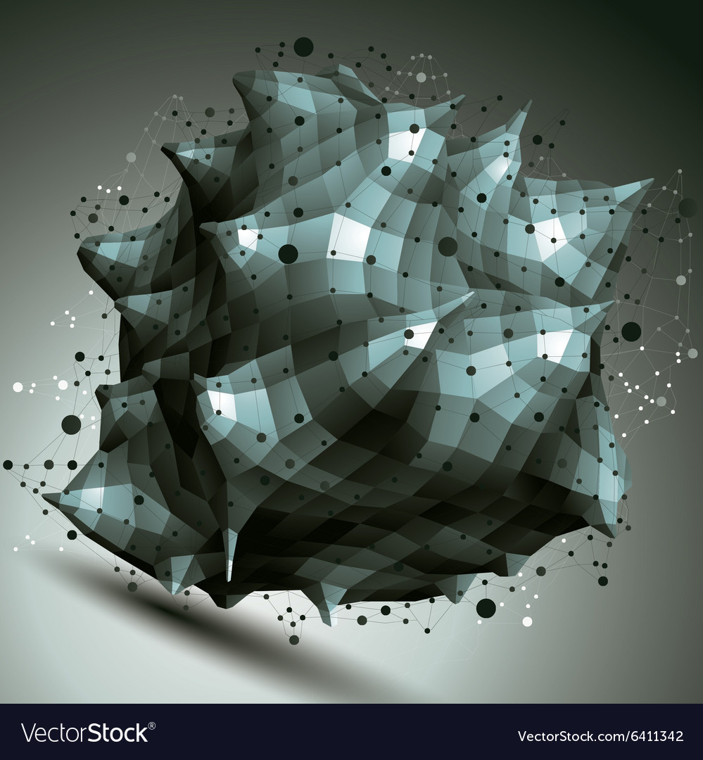 3d Abstract Design Object Polygonal Complicated Vector Image