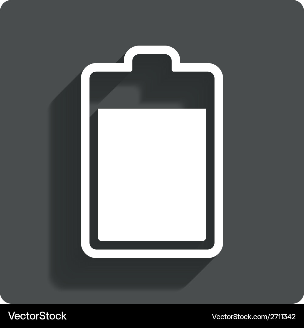 Battery level sign icon electricity symbol Vector Image