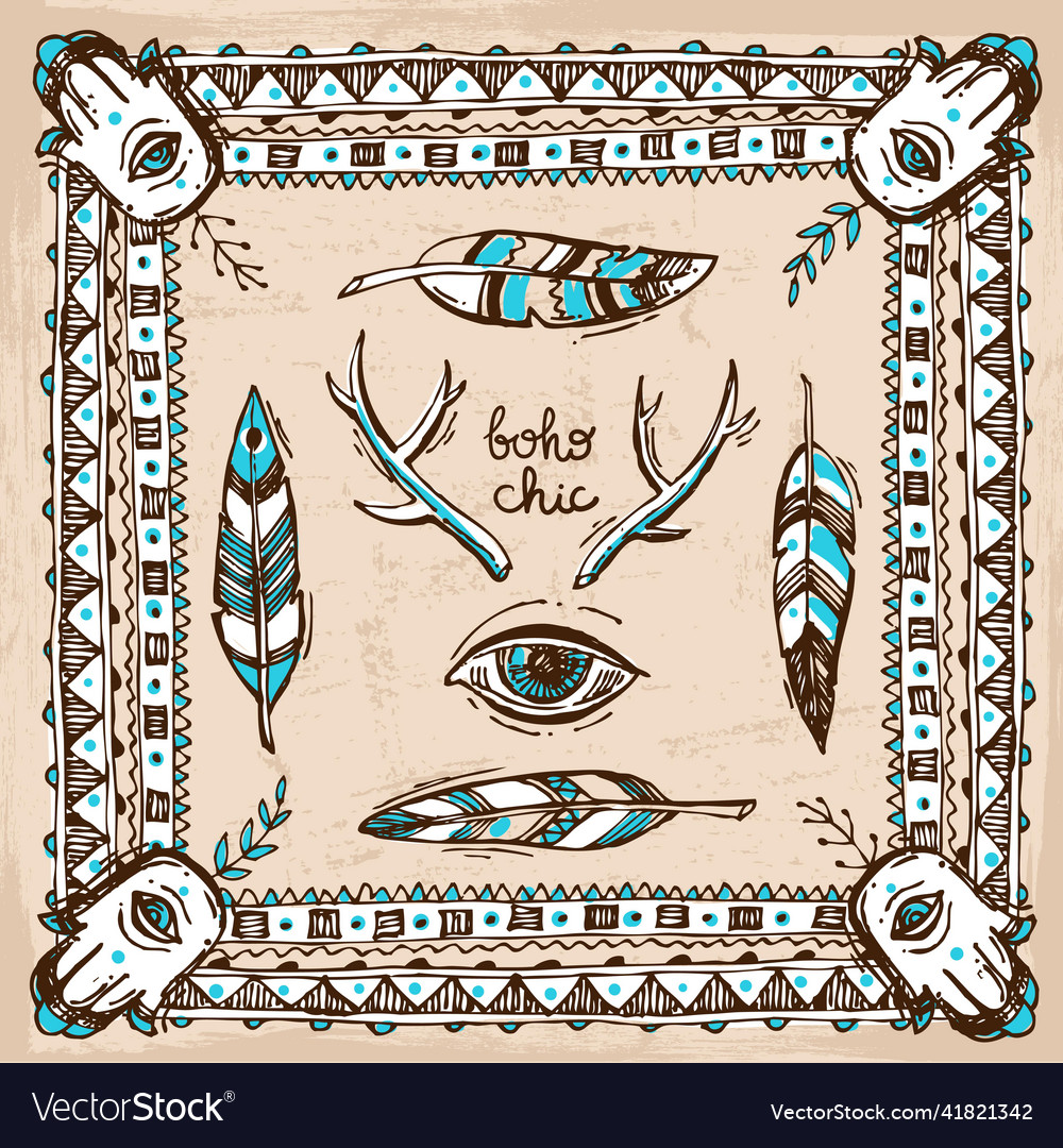 Boho Royalty Free Vector Image - VectorStock