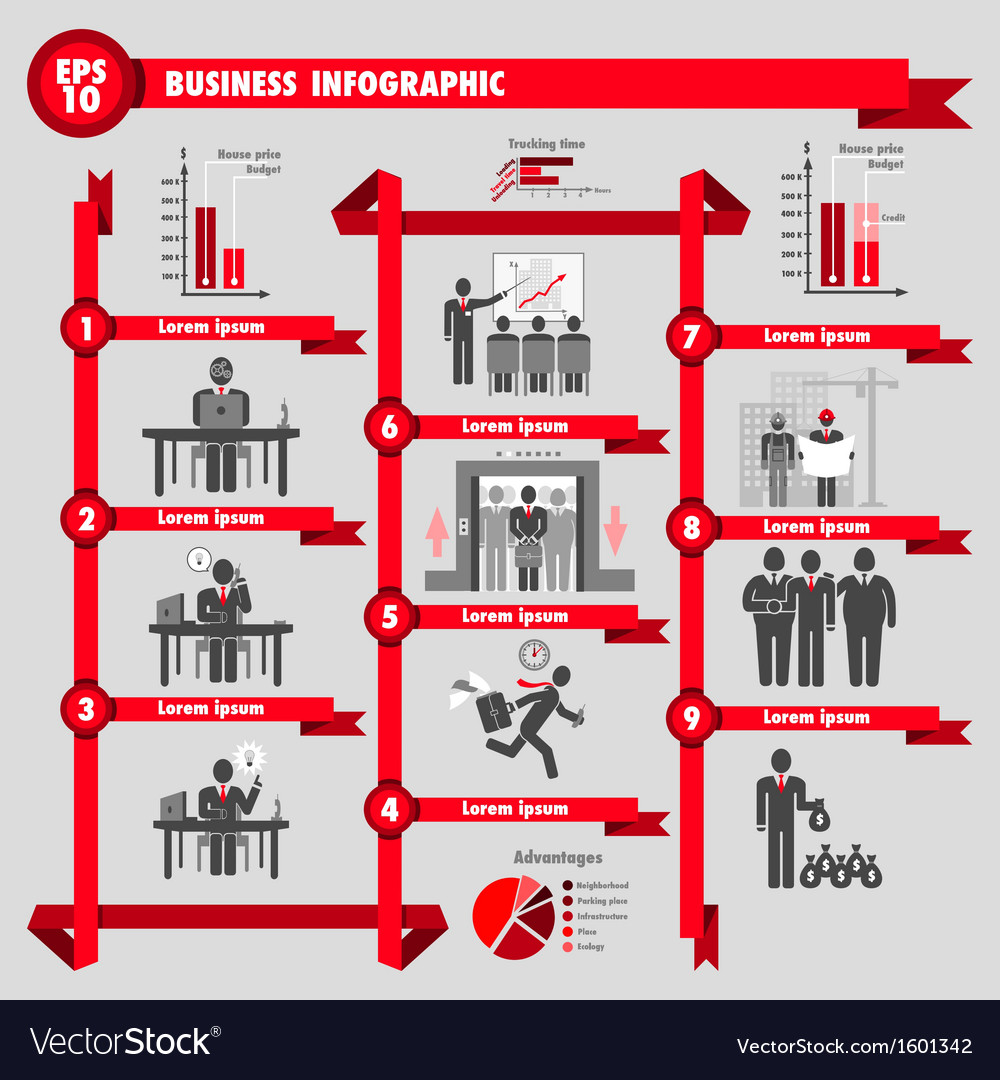 Business infographic Royalty Free Vector Image