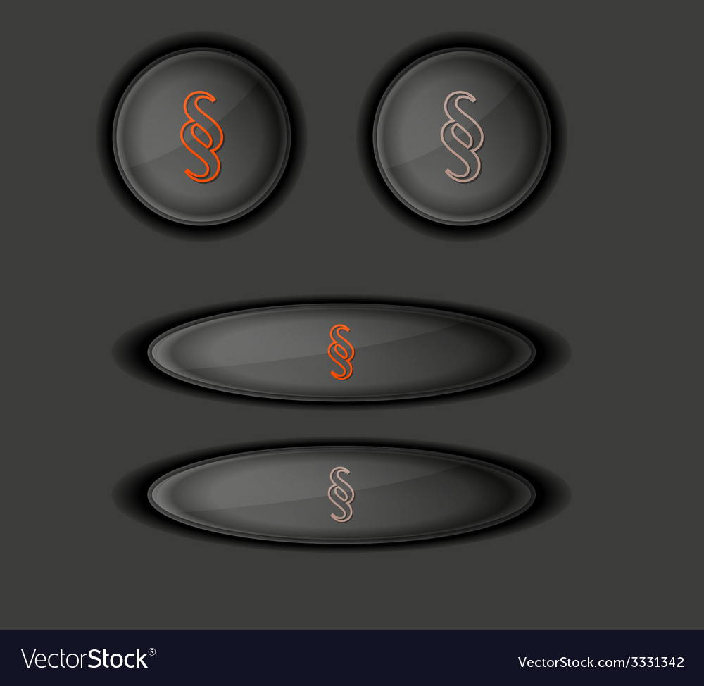 Button with paragraph Royalty Free Vector Image