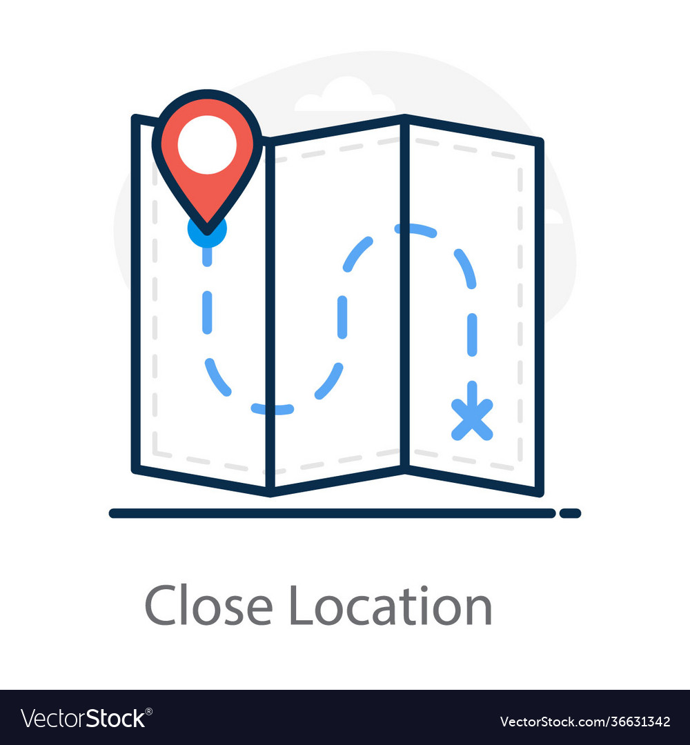 Close location Royalty Free Vector Image - VectorStock