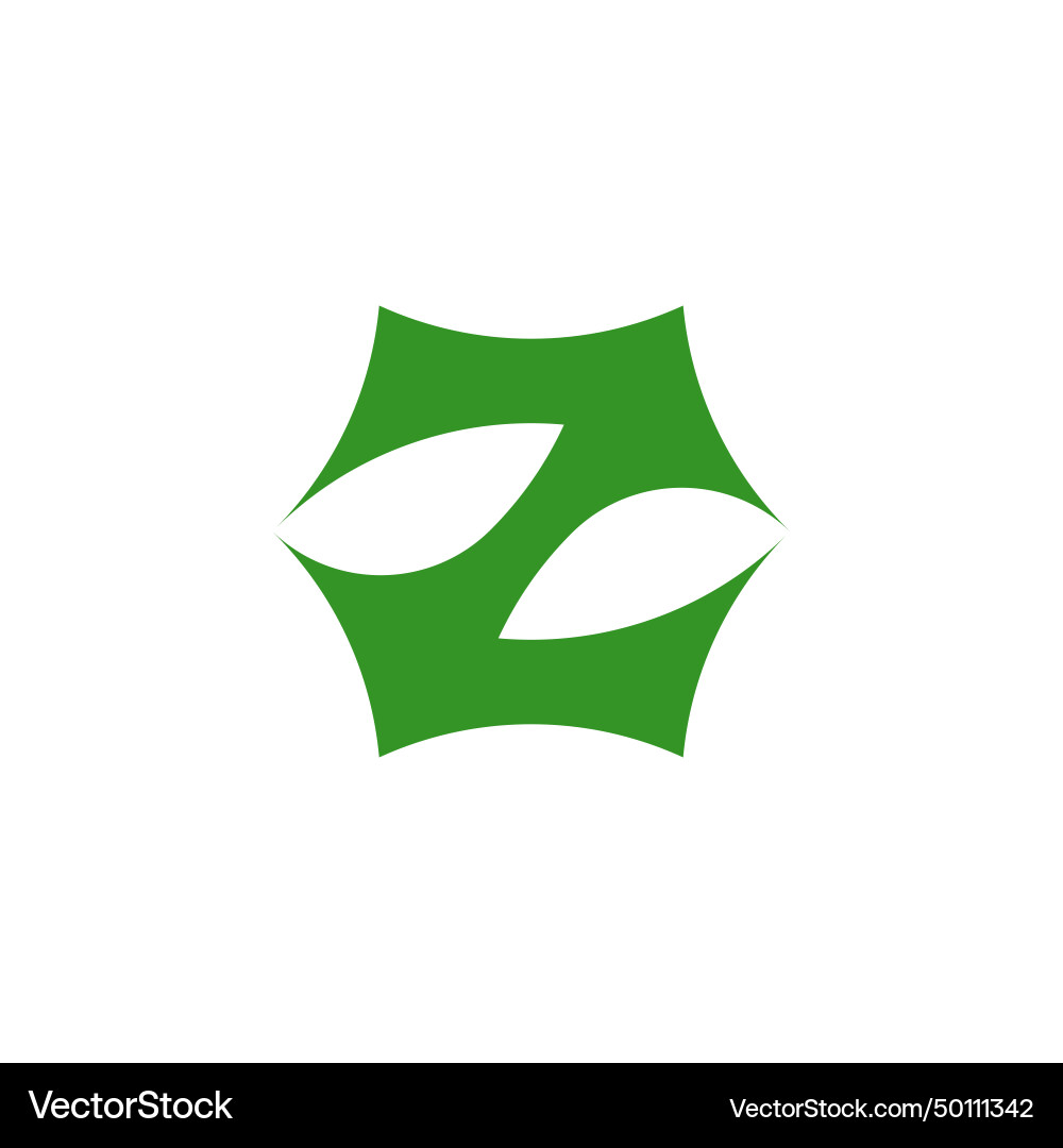 Green symbol letter z logo Royalty Free Vector Image