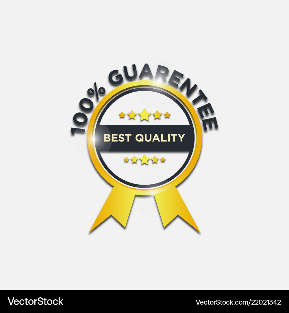 Guaranteed gold label and badges Royalty Free Vector Image