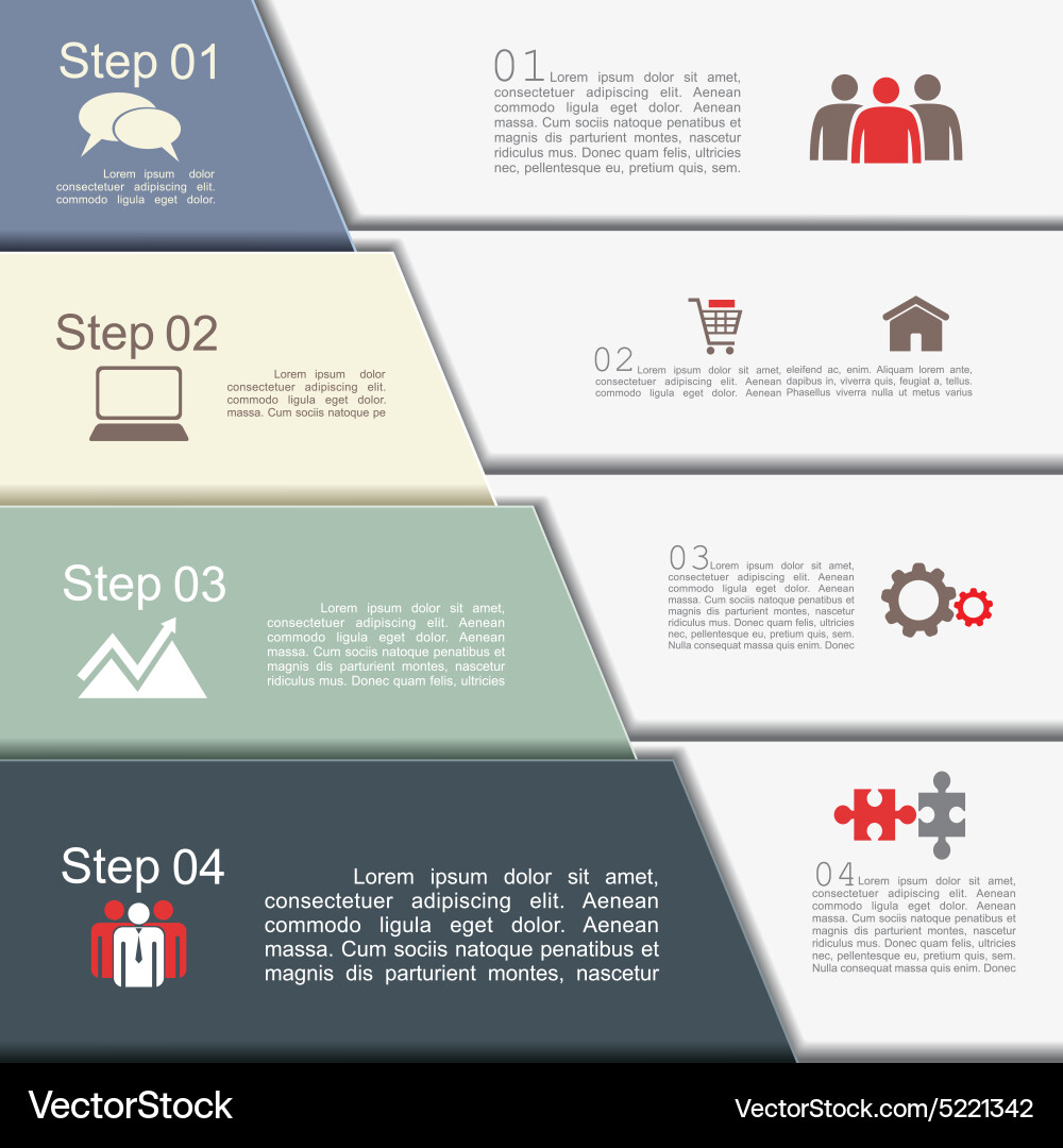 Infographic report template with text and icons Vector Image