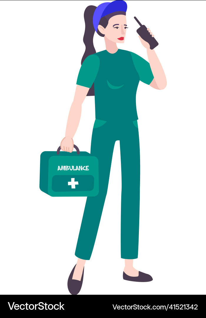 Marathon ambulance crew composition Royalty Free Vector