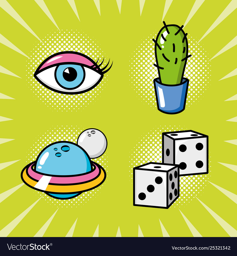 Pop art elements Royalty Free Vector Image - VectorStock