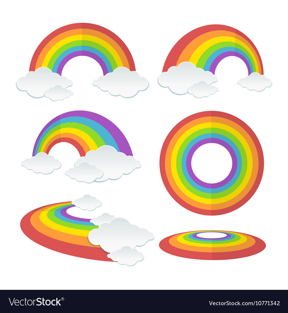 Rainbow Set Royalty Free Vector Image - VectorStock
