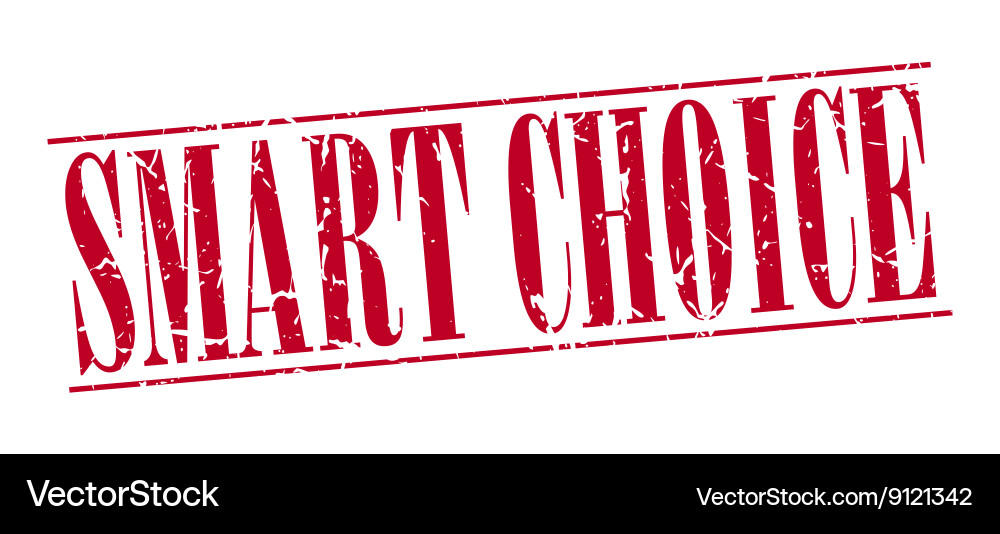 Smart choice red grunge vintage stamp isolated Vector Image