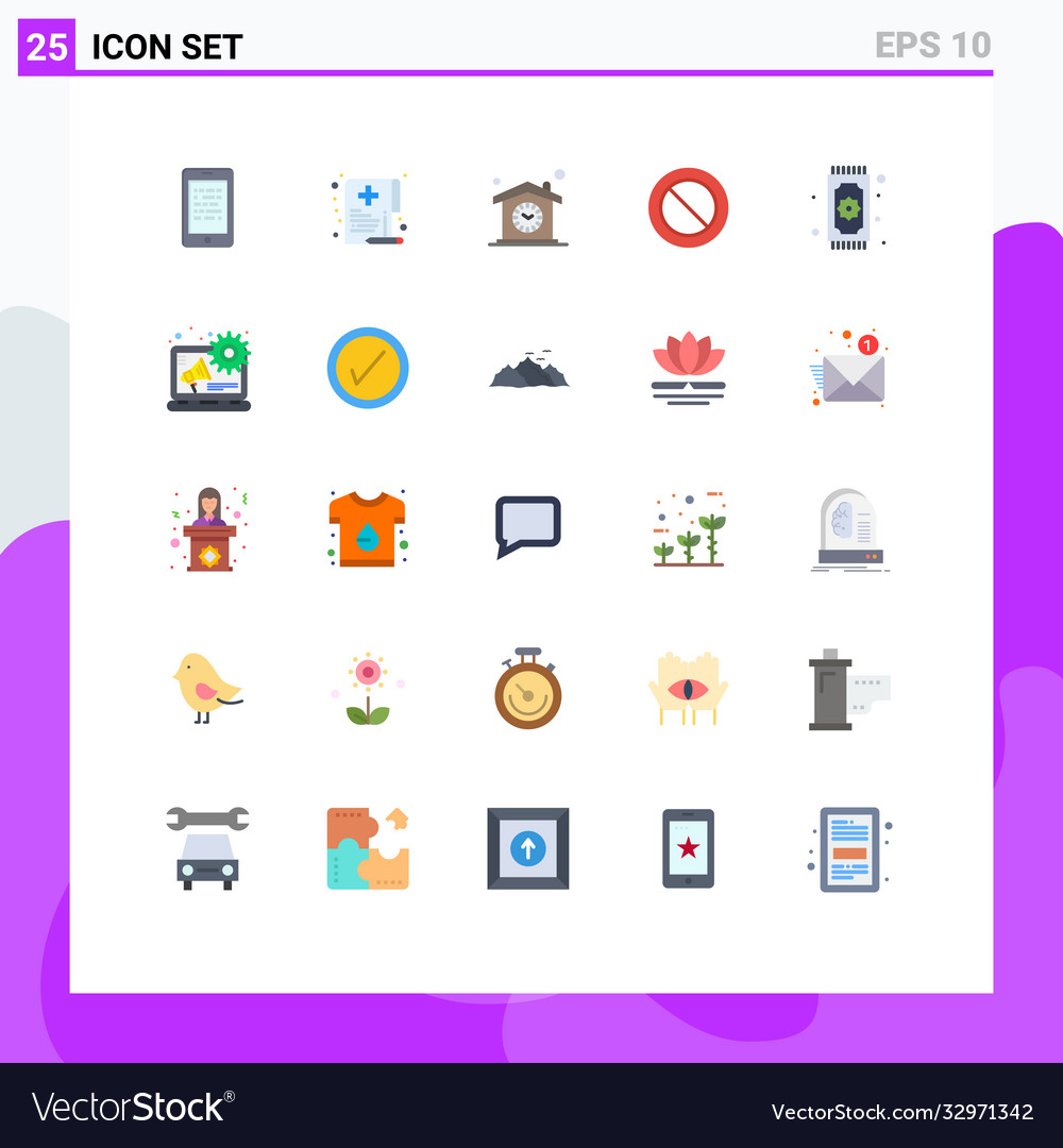 Stock icon pack 25 line signs and symbols Vector Image