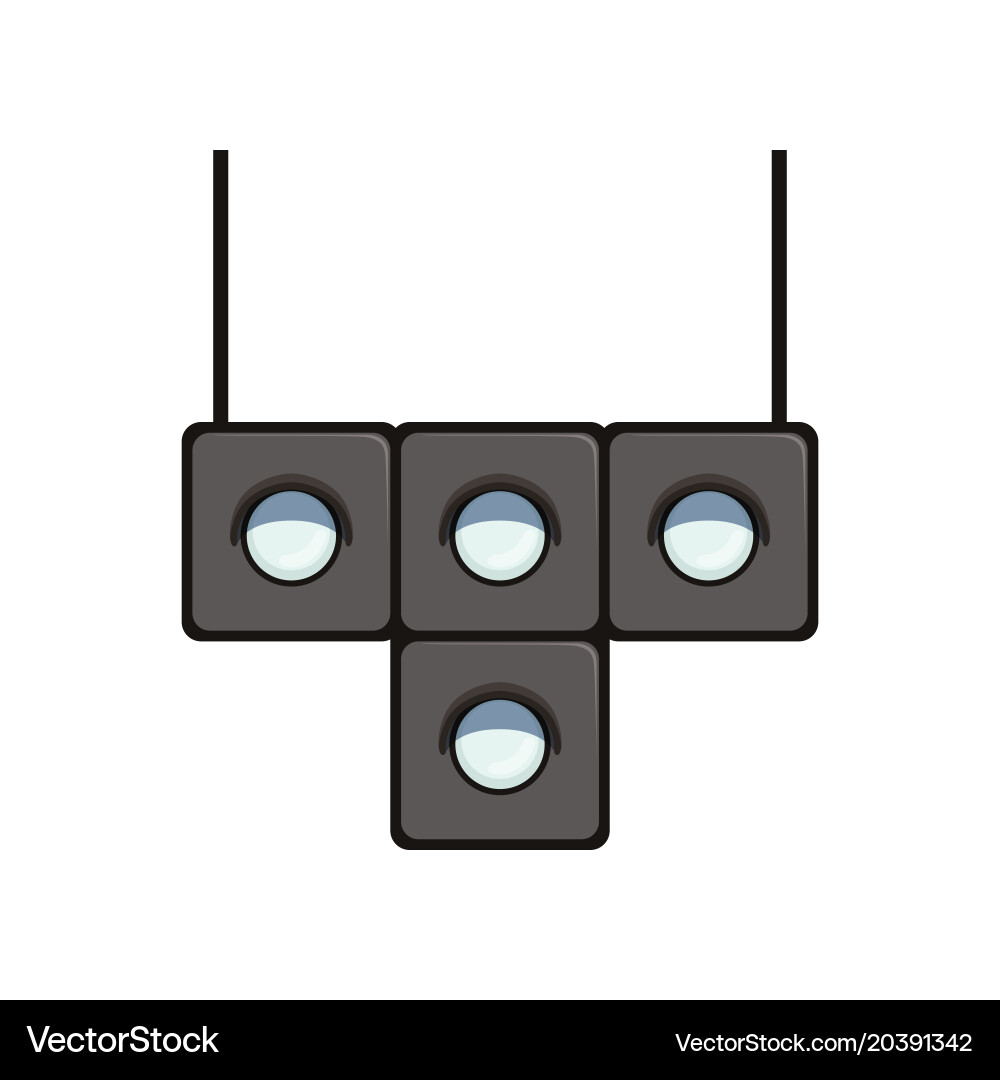 T-shaped traffic light with white lamps to control