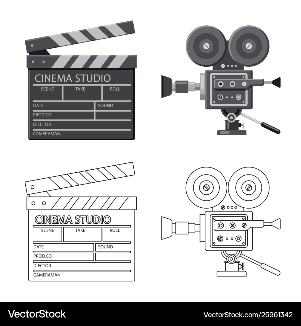 Television and filming sign Royalty Free Vector Image