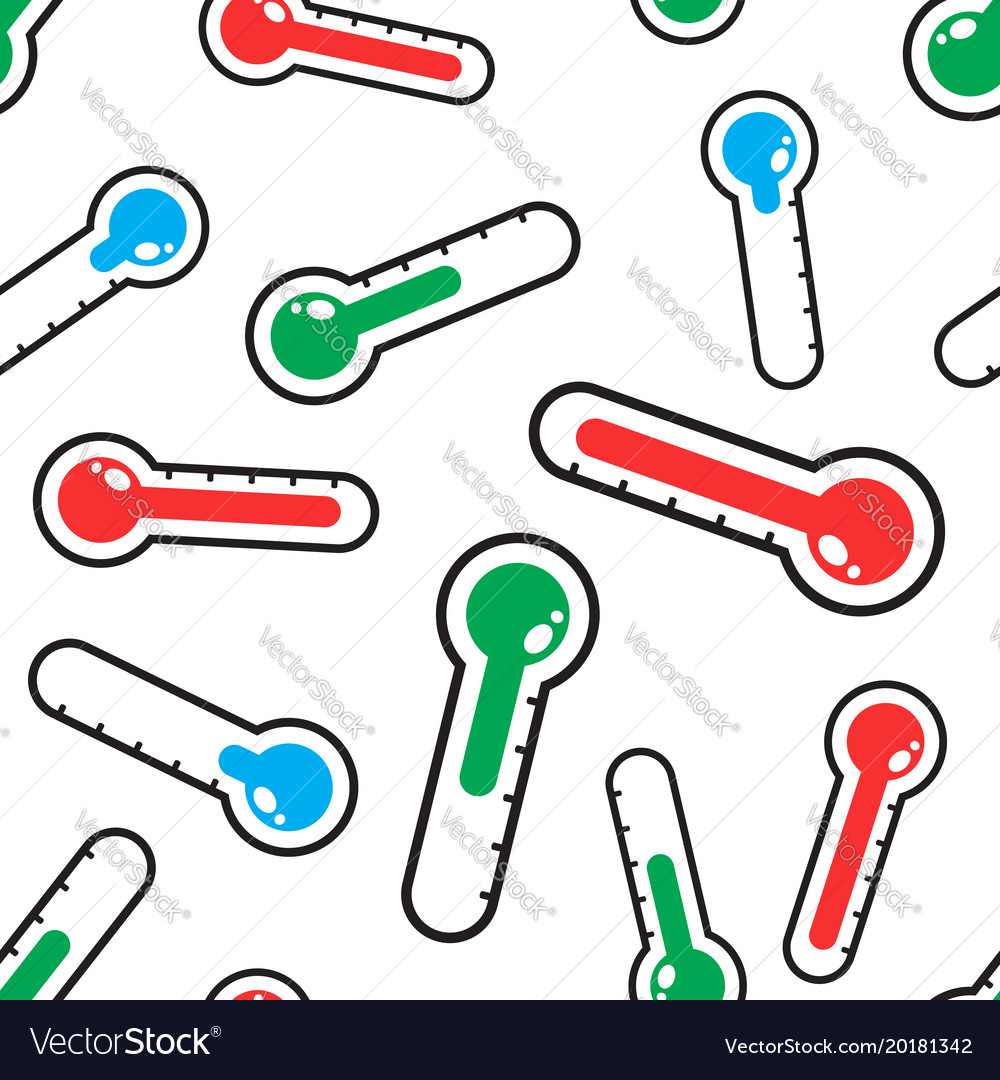 Thermometer icon seamless pattern background Vector Image