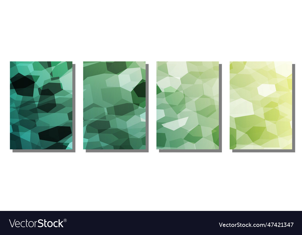 Abstract polygon background set background Vector Image