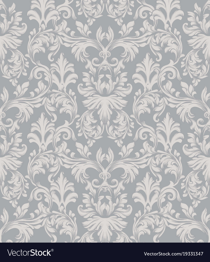 Baroque ornament pattern background Royalty Free Vector