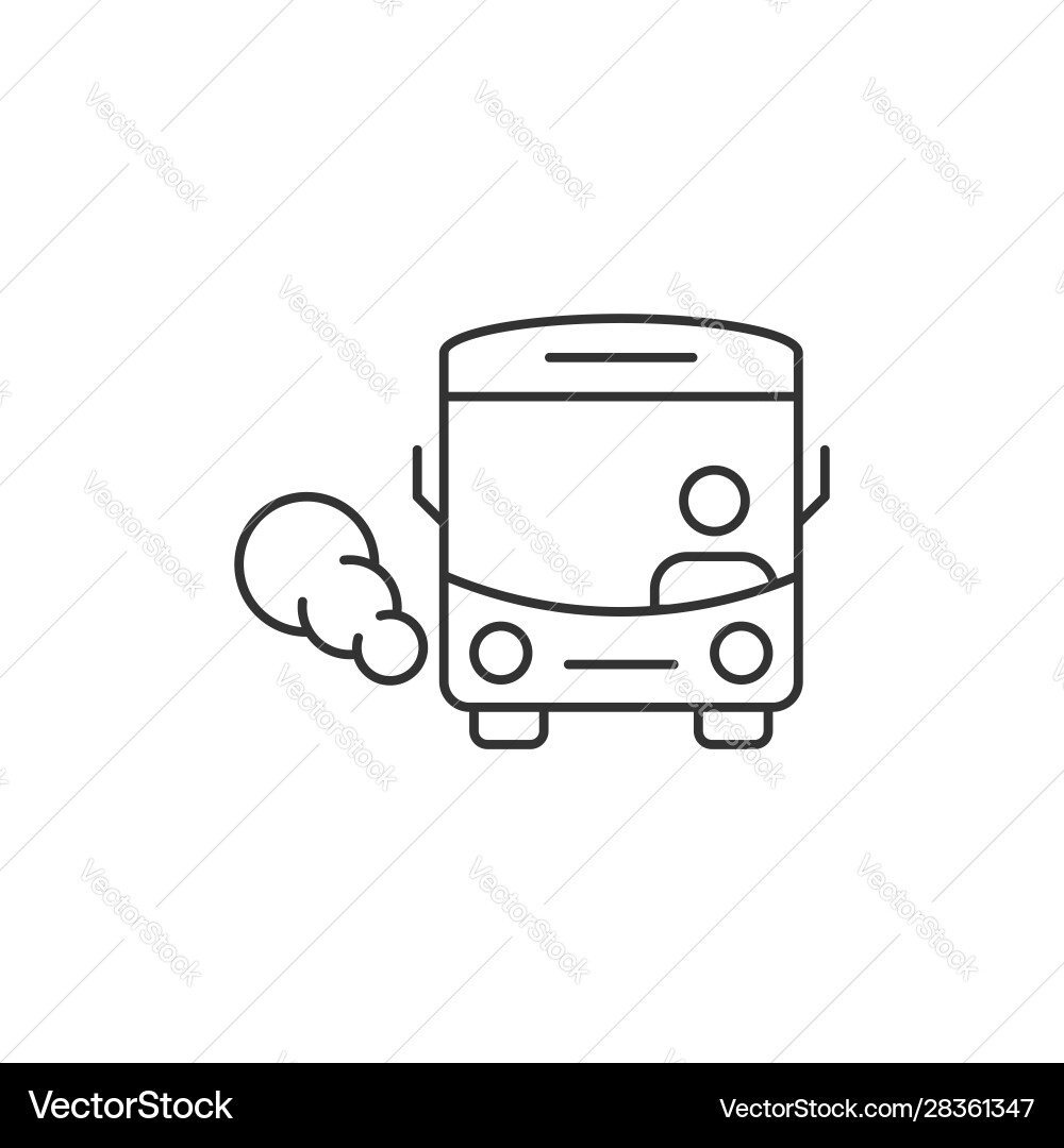 Bus icon in flat style coach on white isolated Vector Image