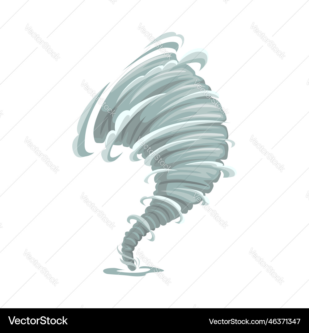 Cartoon tornado storm cyclone hurricane whirlwind Vector Image
