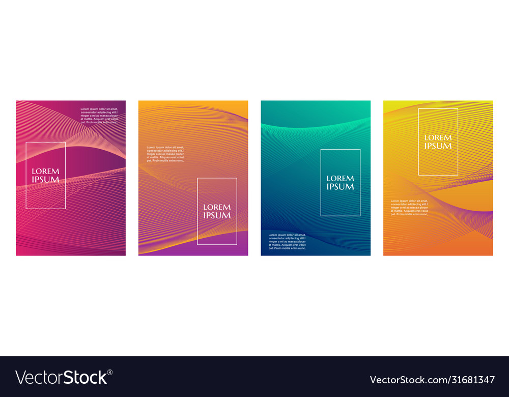 Colorful gradient minimal geometric line pattern Vector Image
