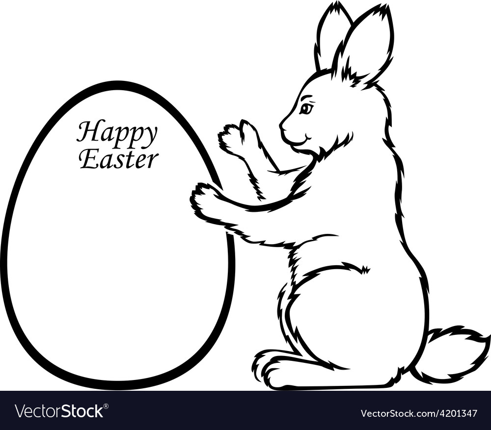 Easter rabbit Royalty Free Vector Image - VectorStock