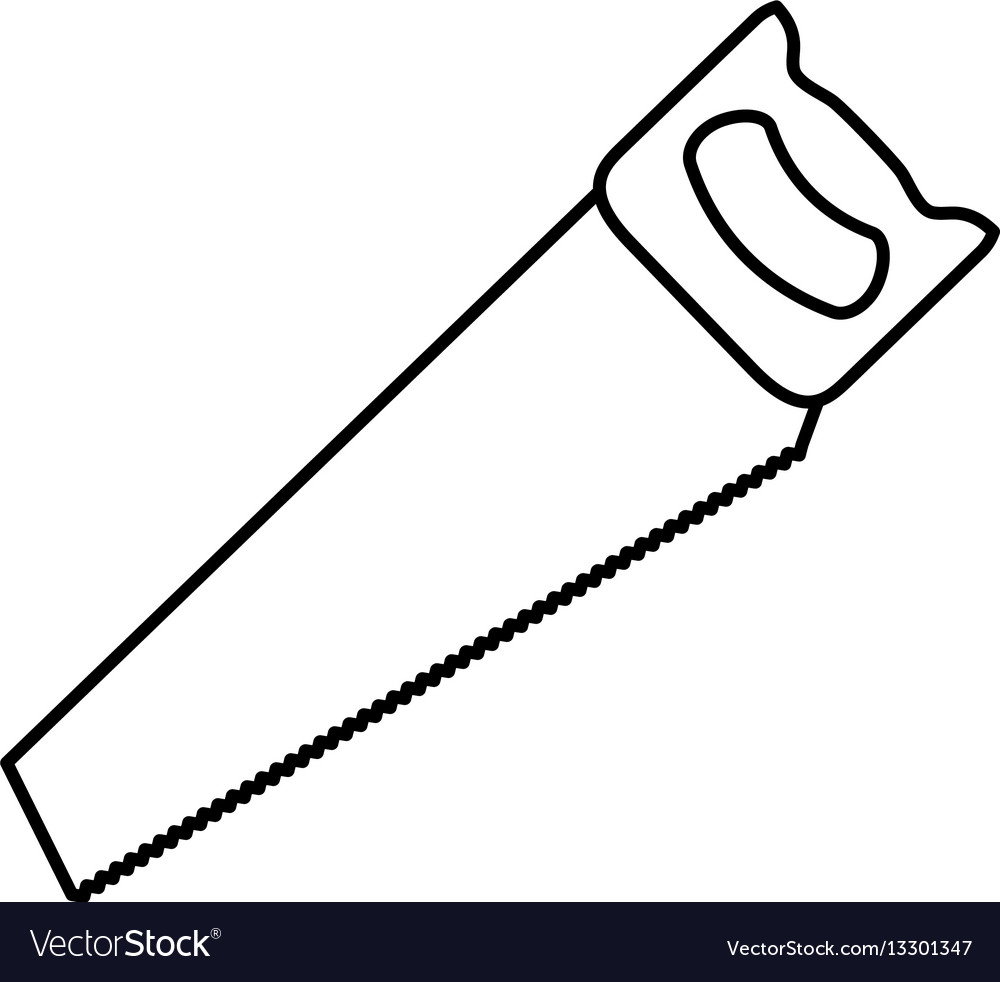 Hacksaw construction tool Royalty Free Vector Image