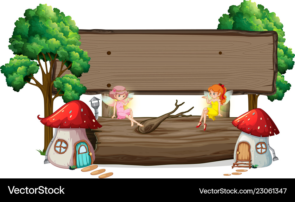 Isolated fairy tale signboard Royalty Free Vector Image