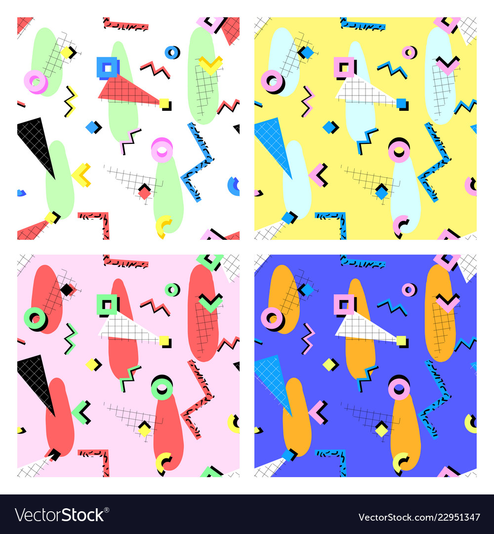 Memphis pattern 80s Royalty Free Vector Image - VectorStock