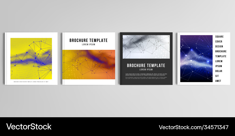 Realistic layouts cover mockup template Royalty Free Vector