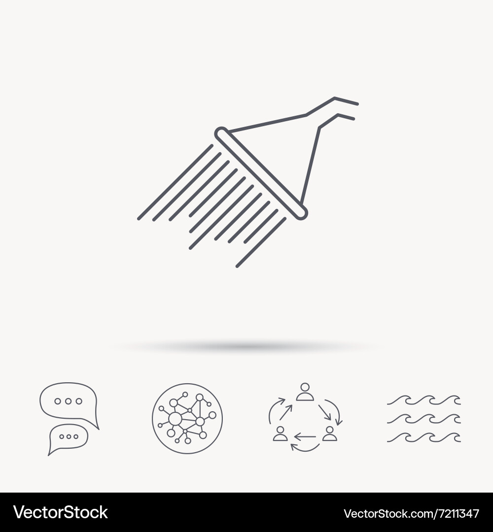 Shower icon washing equipment sign Royalty Free Vector Image