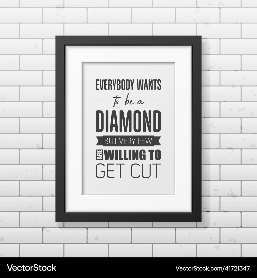 Vintage typographic quote with simple Royalty Free Vector