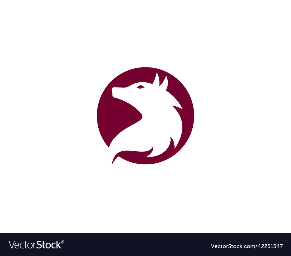 Wolf logo template Royalty Free Vector Image - VectorStock