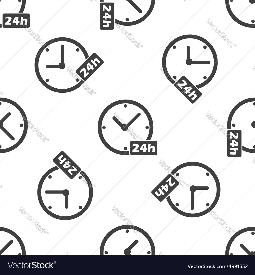 24h workhours pattern Royalty Free Vector Image