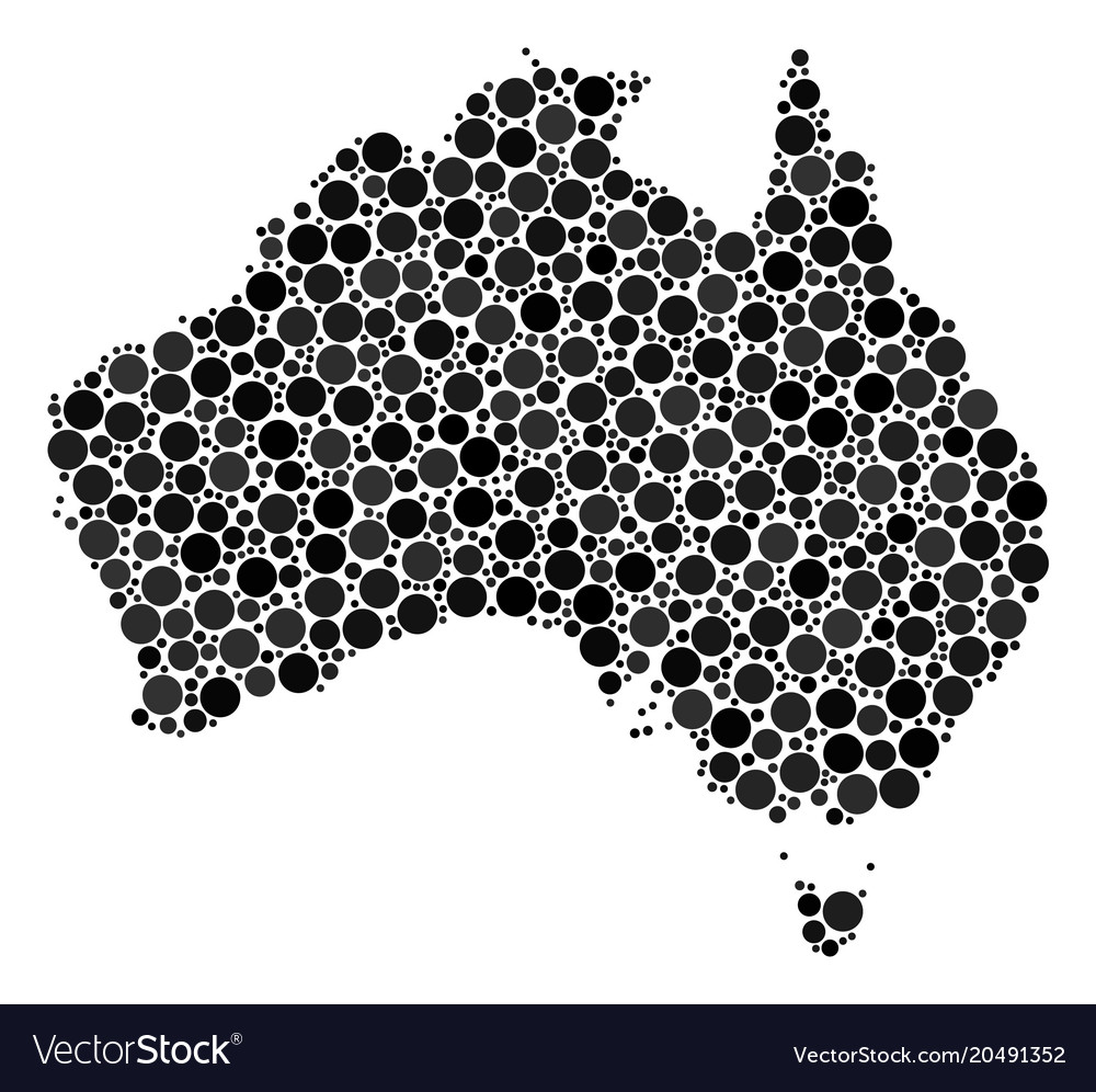 Australia map composition of dots Royalty Free Vector Image