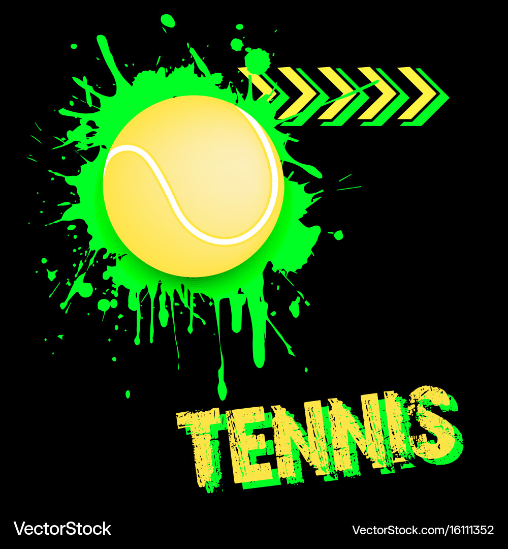 Background abstract tennis ball from blots Vector Image