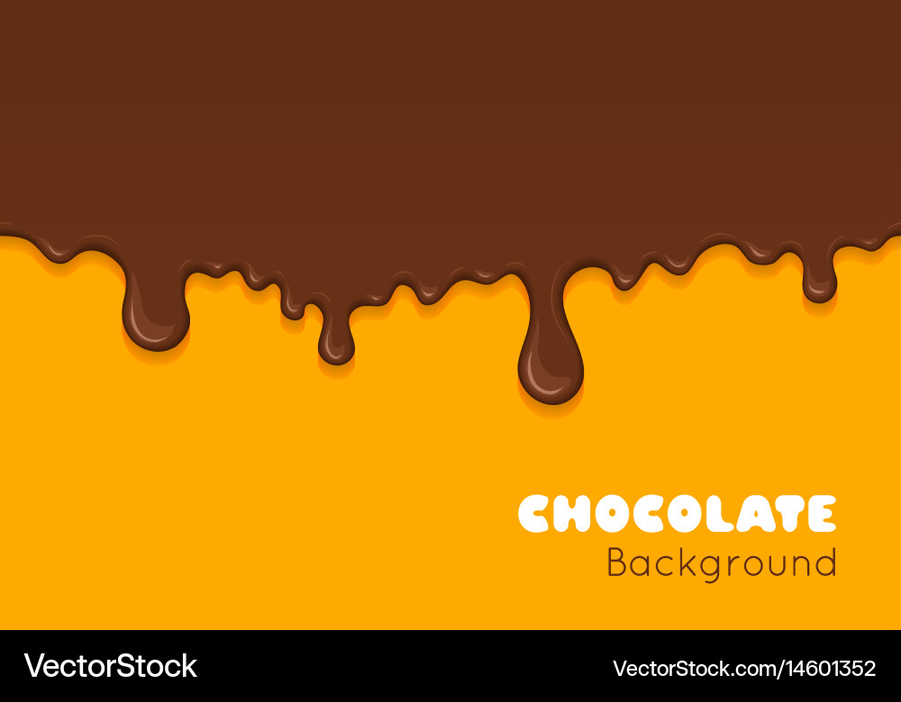 Background of flowing dark chocolate Royalty Free Vector