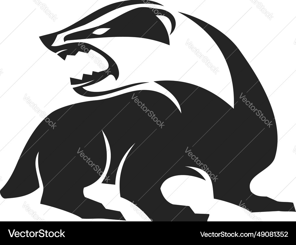 Badger logo template isolated brand identity icon Vector Image