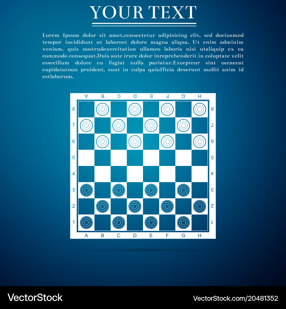 Board game of checkers icon chess Royalty Free Vector Image