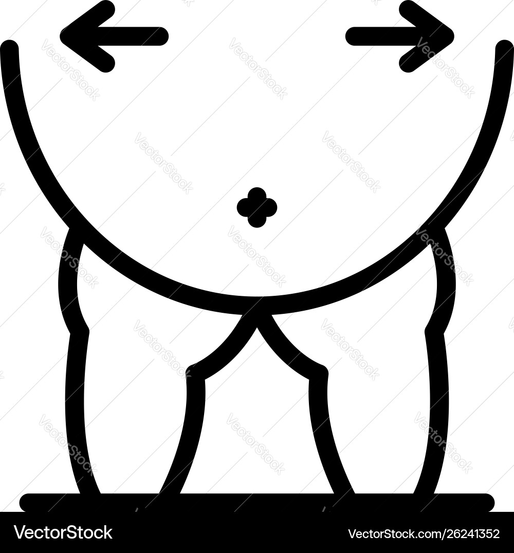 Body obesity icon outline style Royalty Free Vector Image