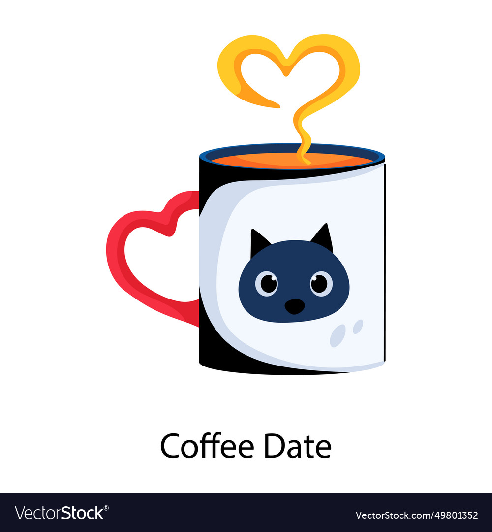 Coffee date Royalty Free Vector Image - VectorStock