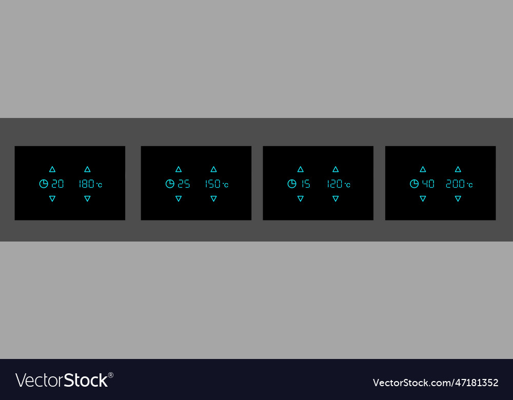 Control panel for oven Royalty Free Vector Image
