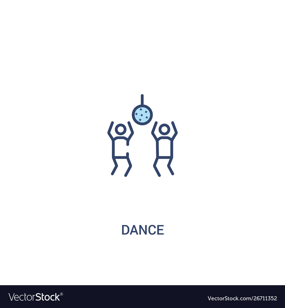 Dance concept 2 colored icon simple line element Vector Image